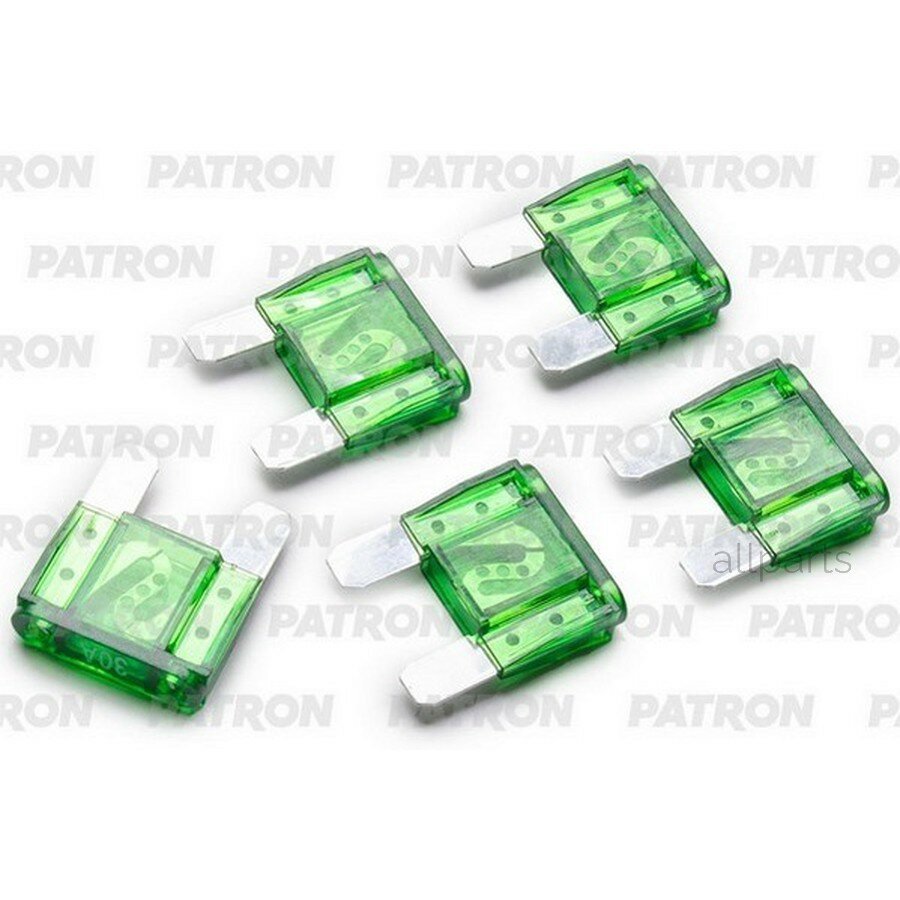 PATRON PFS063 Предохранитель пласт. коробка 5шт MAXI Fuse 30A зеленый
