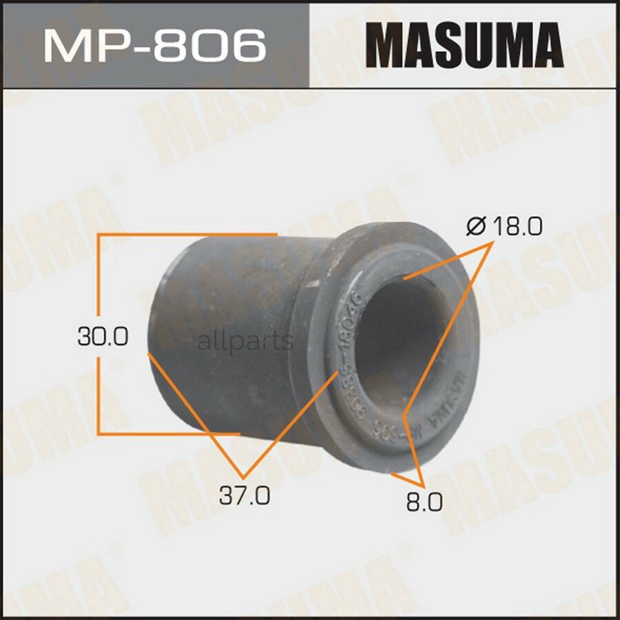 MASUMA MP806 втулка рессоры зад. верхн!\ Toyota Hi-Ace YH56/YH66/LH56/LH66 <88/Hi-Lux 83-98