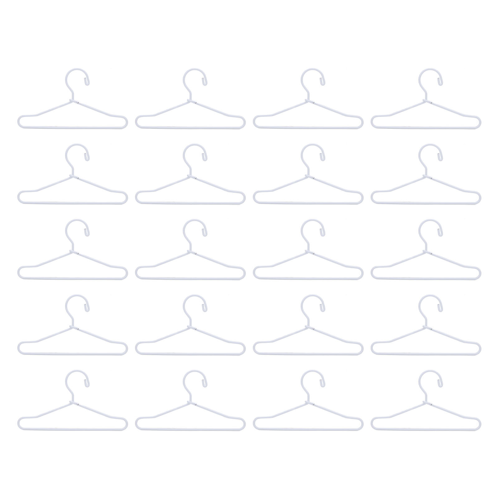 20 шт. вешалок для кукольной одежды, миниатюрные проволочные вешалки для кукольного домика из нержавеющей стали 65 мм