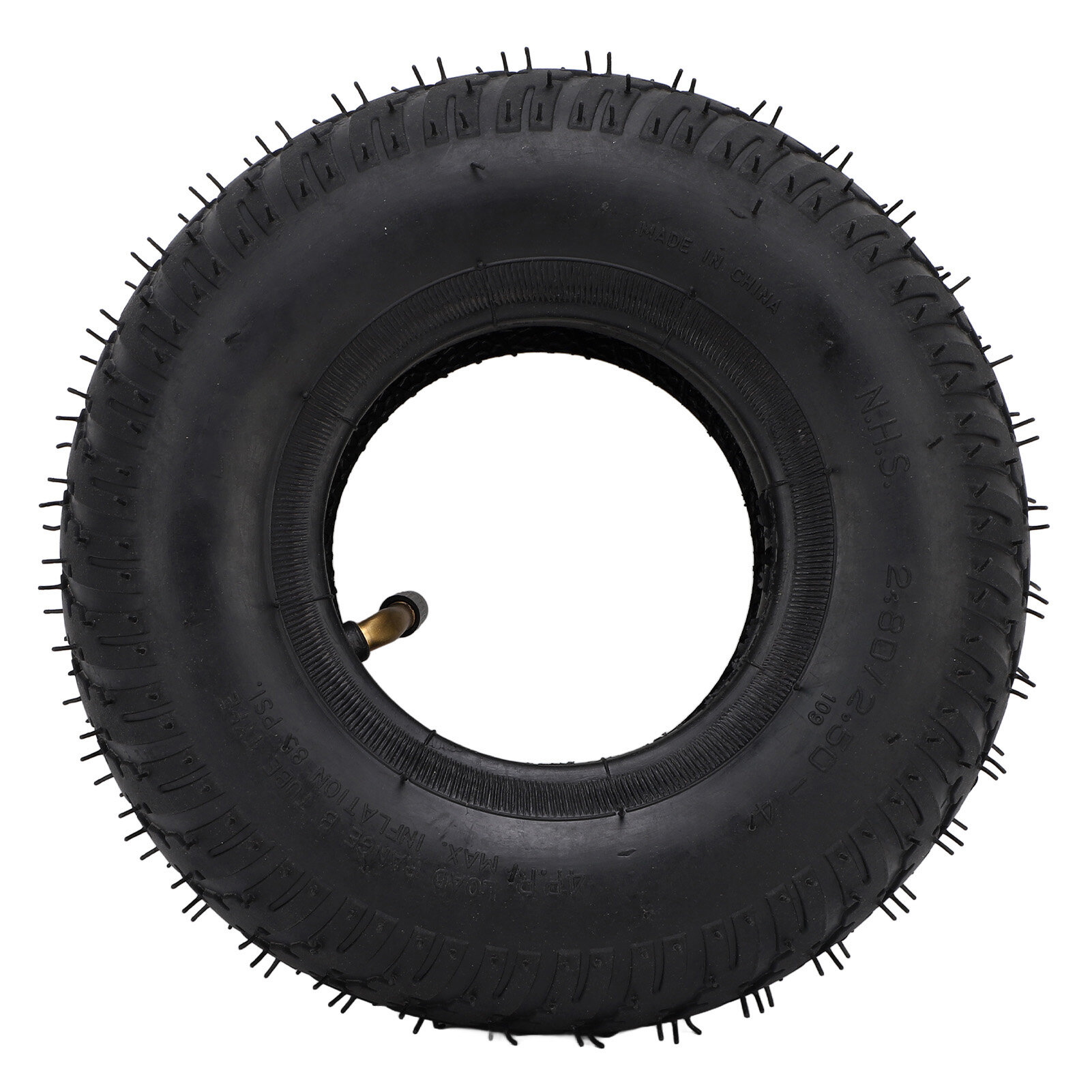 Шина и камера 2.80/2.50-4, TR87, изогнутый вентиль, для тележек, тачек, самокатов