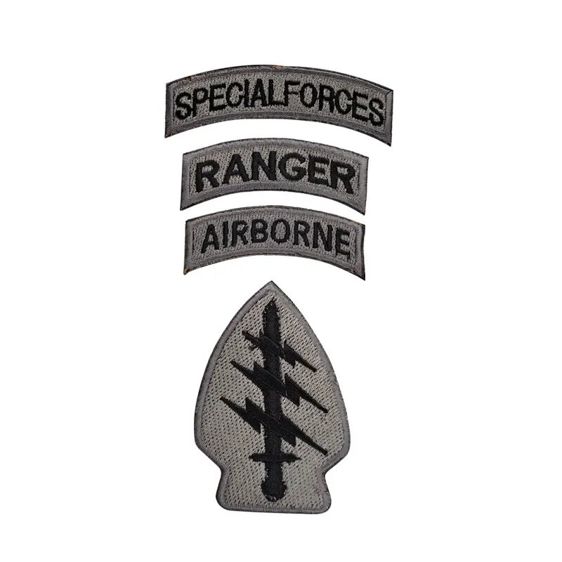 Нашивки "Special Forces, Ranger, Airborne" и стрелка, цвет D