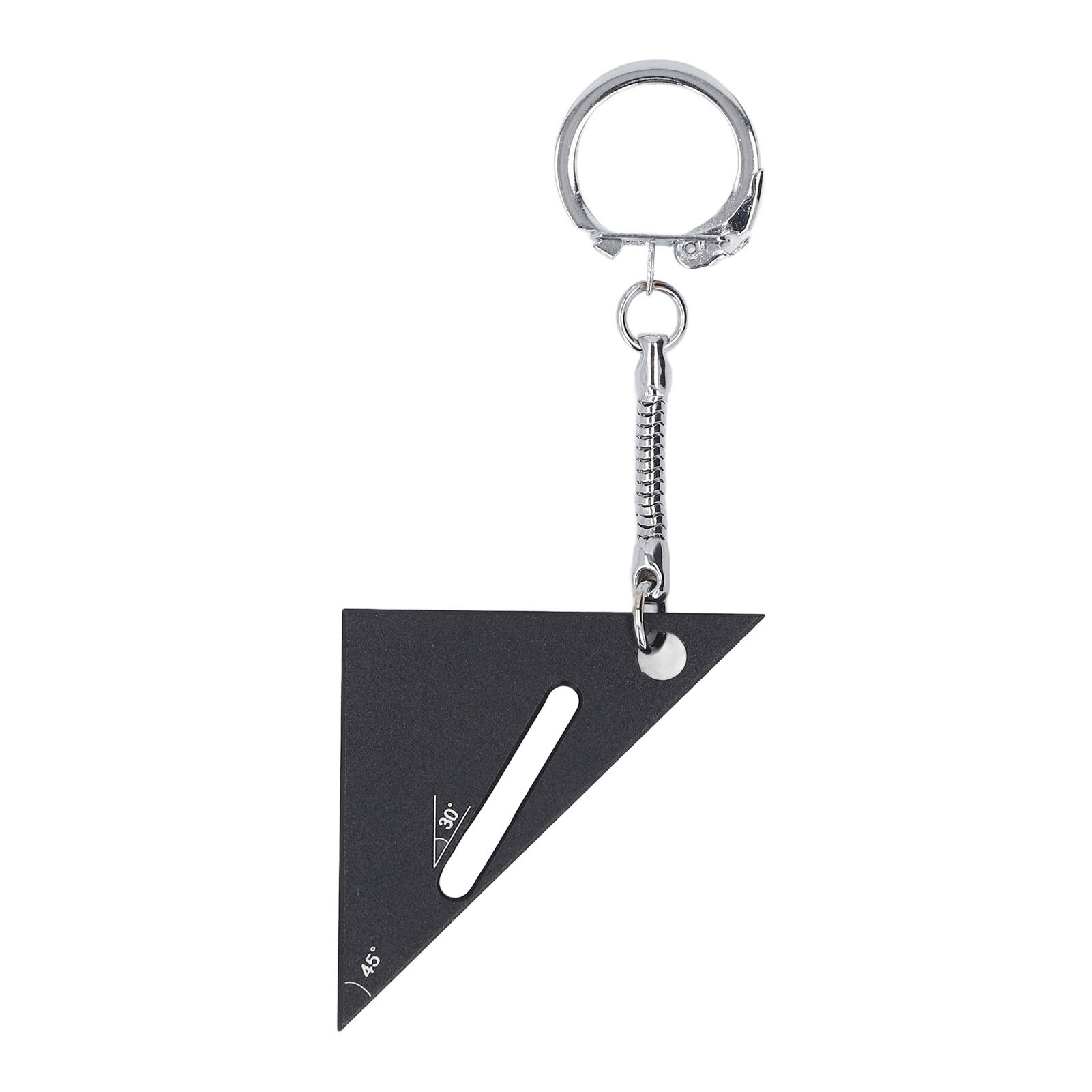 Треугольная линейка алюминиевая черная с углами 90 45 30 градусов