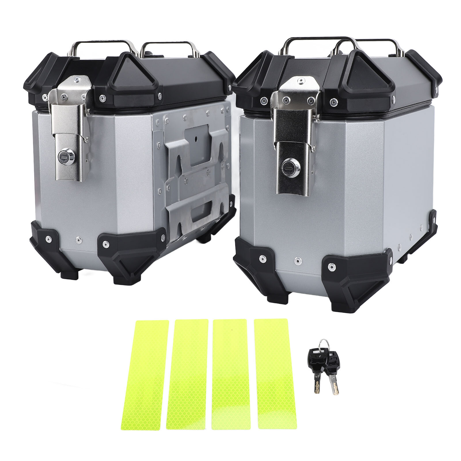 Боковой кофр 18L алюминиевый для шлема, серебро