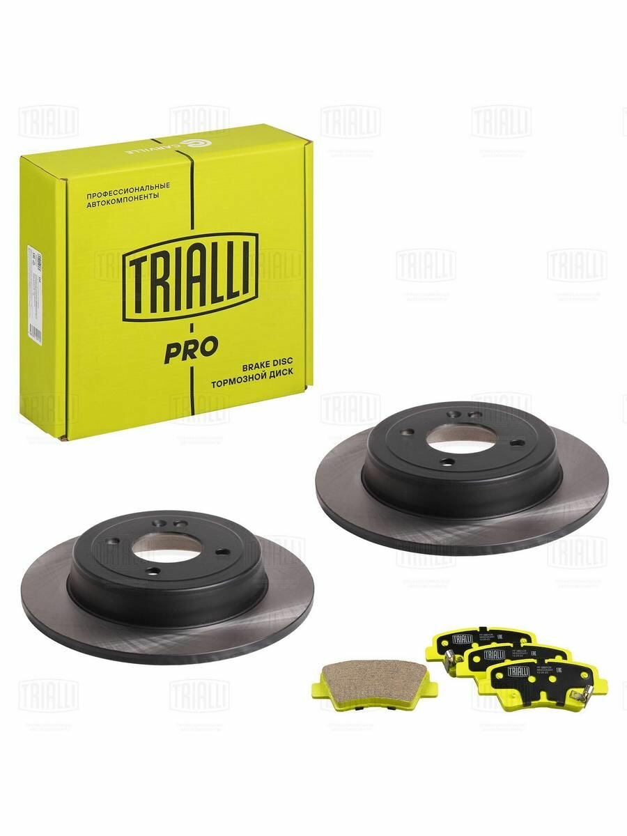 Комплект тормозных дисков и колодок (задняя ось) для а/м HYUNDAI Accent, i20; KIA Rio, Trialli BK0842S