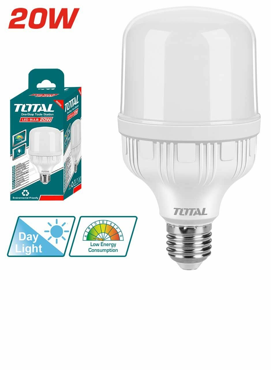 Лампа светодиодная TOTAL "TLPACD3201T", 20W, холодный белый цвет свечения, E27