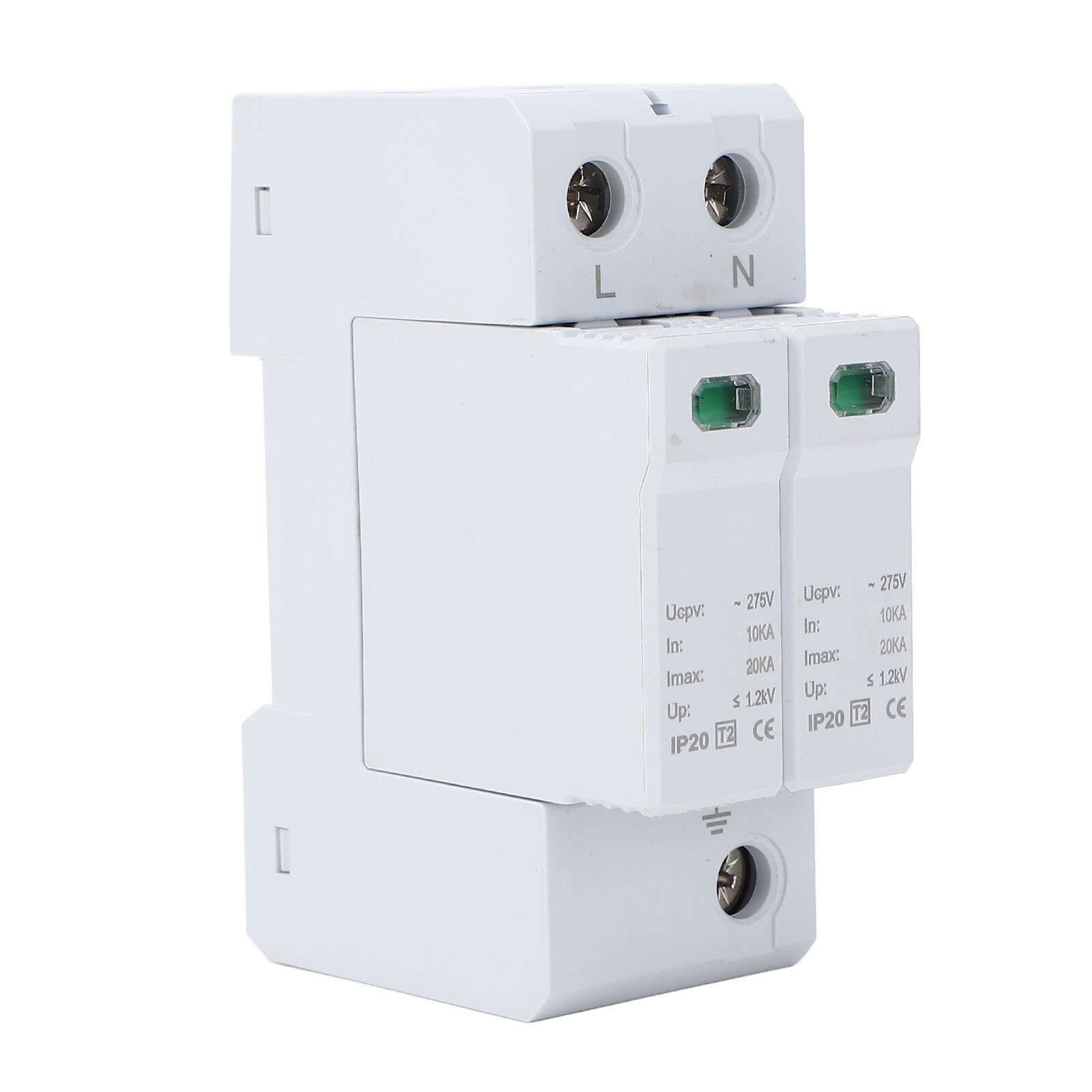 2P 10-20KA сетевой фильтр переменного тока SPD 275VAC, крепление на 35-мм рейку, устройство защиты от перенапряжения для электробезопасности дома