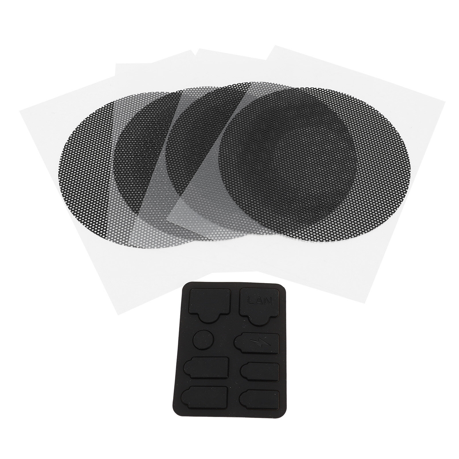 Комплект для защиты от пыли в игровой консоли 4PCS Fan Dust Mesh Filter и силиконовый порт для Slim Digital и Disc Edition
