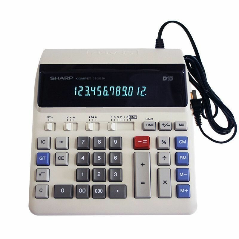 SHARPCS-2122H подключаемый светодиодный экран кнопка компьютера банковский финансовый калькулятор -hz