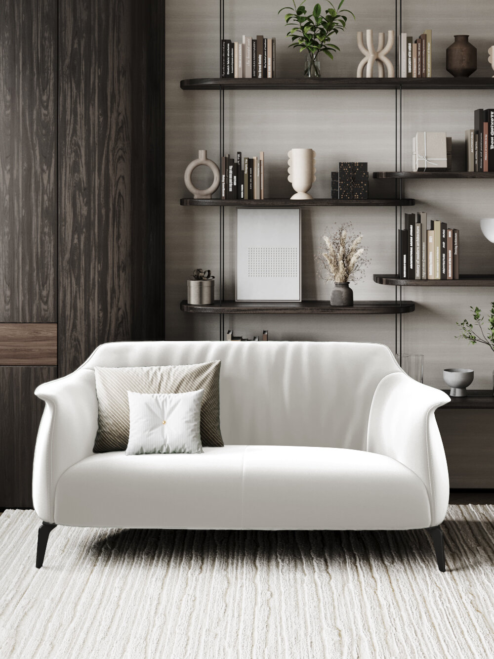 Диван дизайнерский BELLO, велюр цвет Teddy 302 160х 73 х 79 см