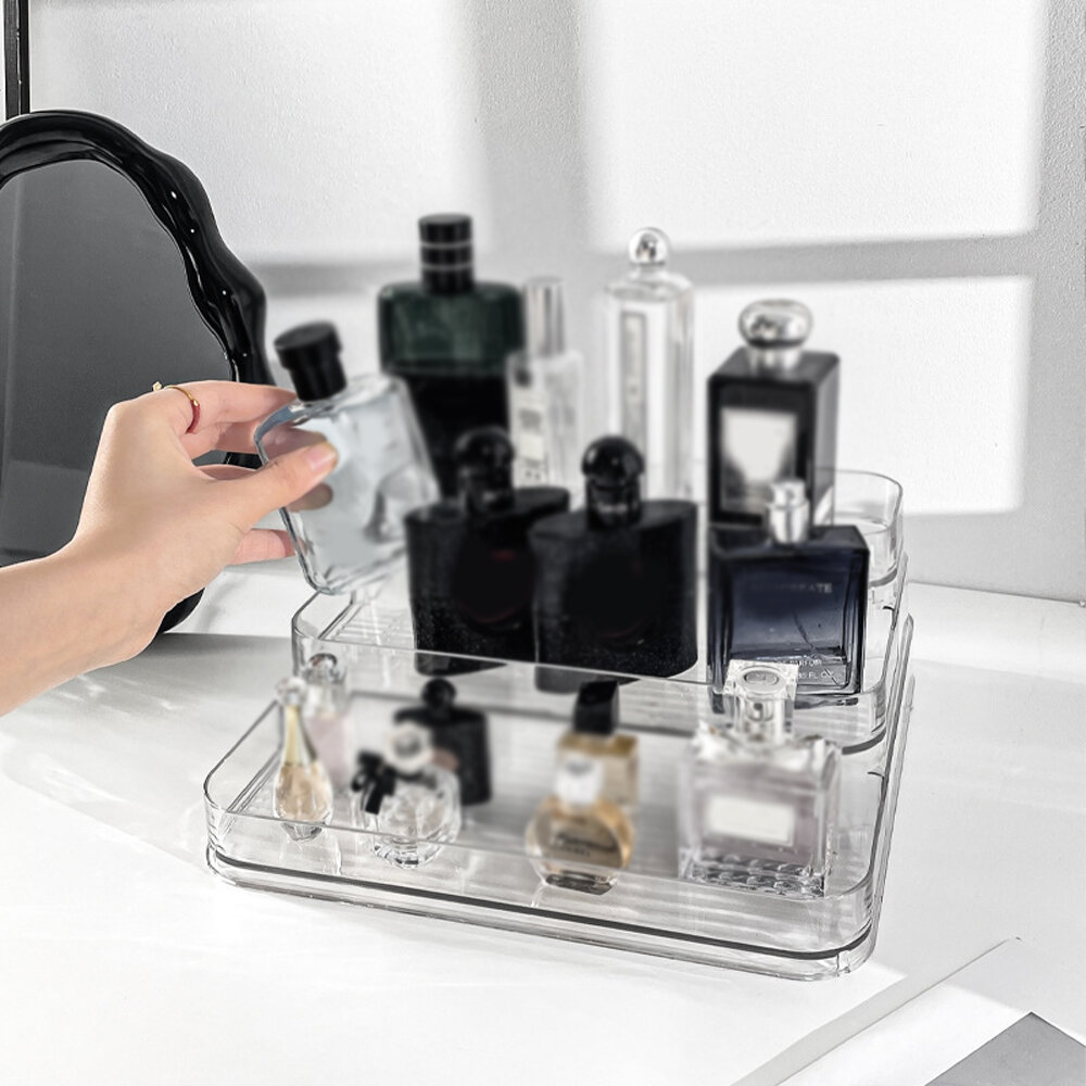 3-уровневый акриловый прозрачный органайзер для косметики, стойка для демонстрации лака для ногтей, держатель для средств по уходу за кожей