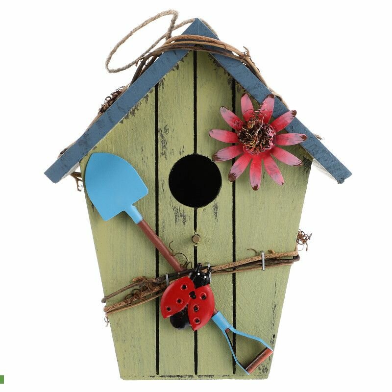 Декор для дома в деревенском стиле, красивый птичий домик, деревянное гнездо для размножения, уличный декор, укрытие для воробьев в саду.
