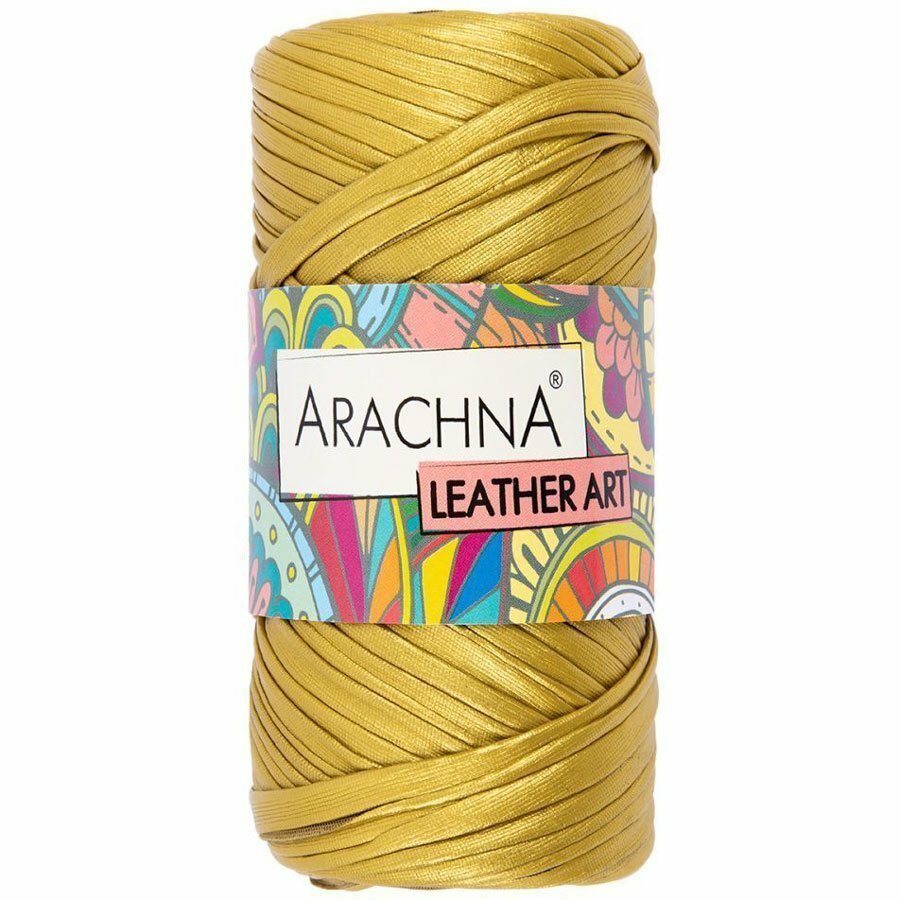 Пряжа Arachna LEATHER ART 06 т. желтый (1 моток)
