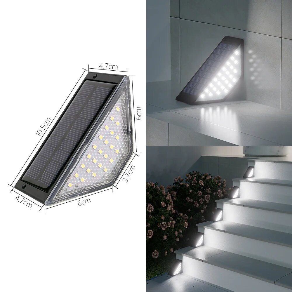 Солнечный светильник KIQUNE 24LED-White для ступеней (2 шт)