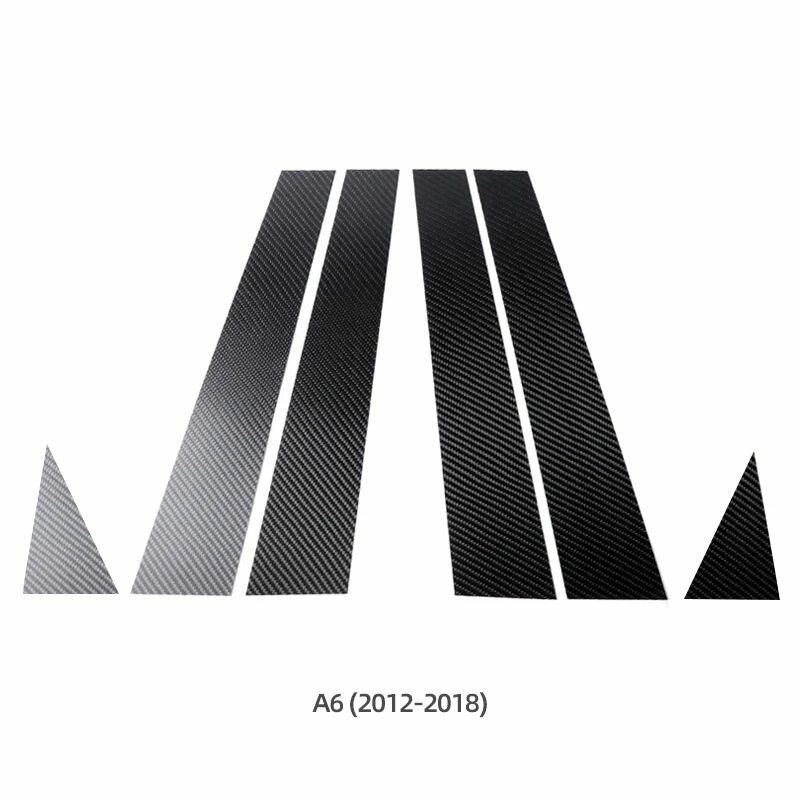 Для Audi A4 B8 B9 A6 C7 Q5 8R A3 8V Карбоновые наклейки на центр кузова, B-столбы, декоративные полосы, аксессуары интерьера автомобиля.