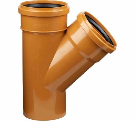 Тройник 110х110х45 наружный (рыж.)