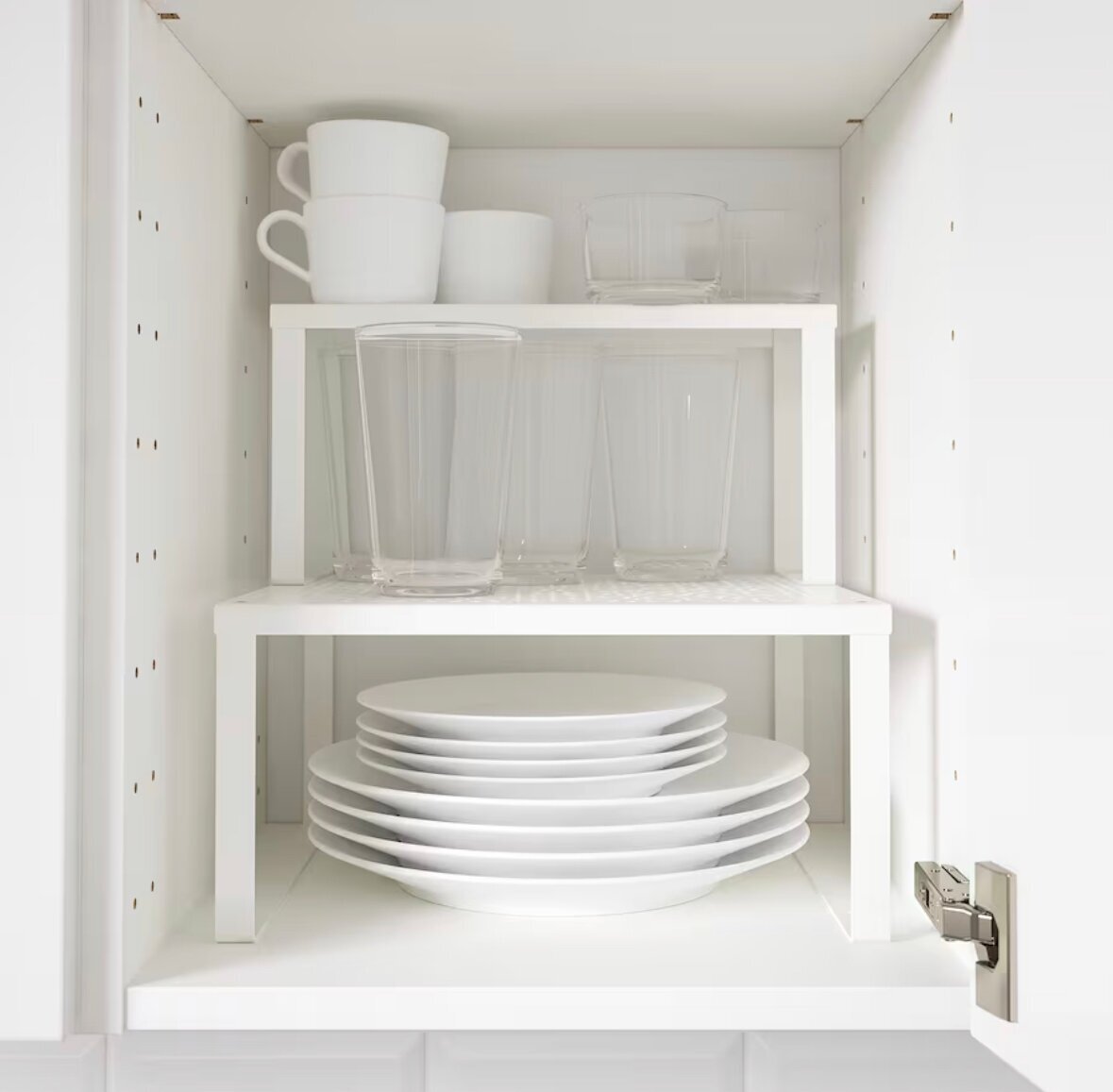 Полка для кухни IKEA "VARIERA", металлическая, белая, настольная, 32x13x16 см
