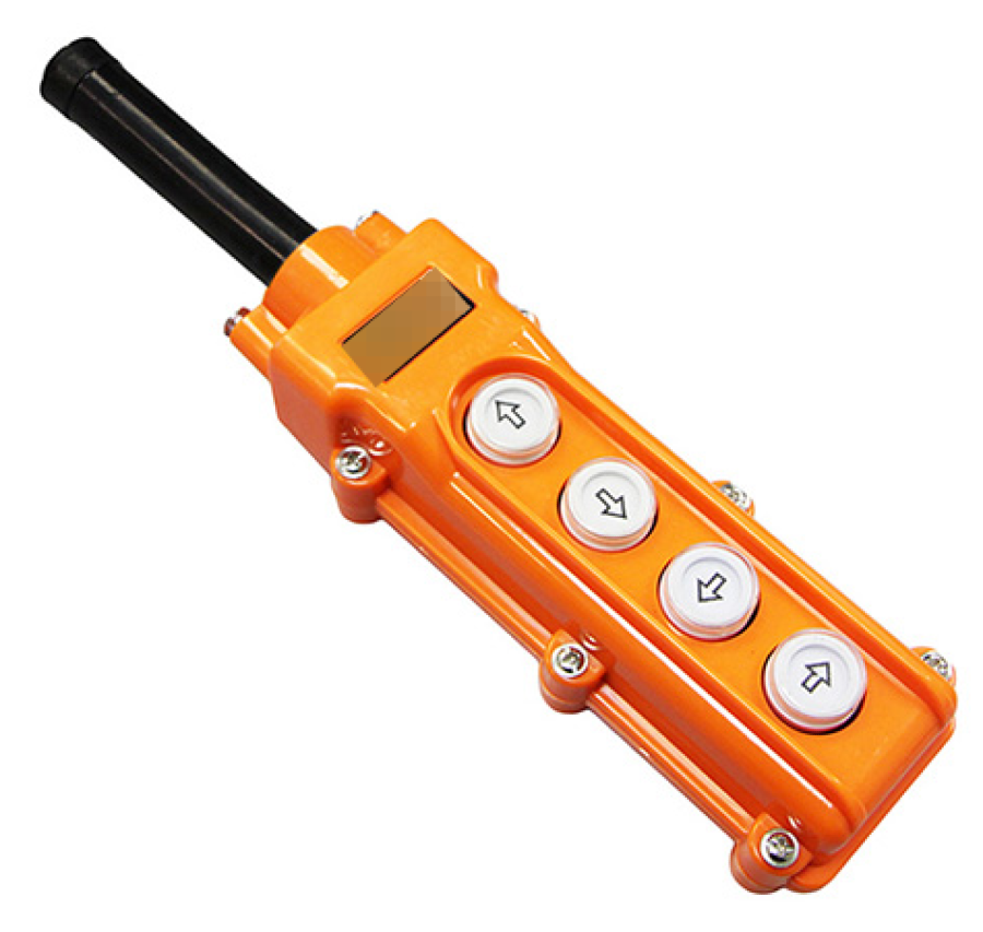 Кнопочный пост Техэнерго ПКТ-40 тельферный, в корпусе из пластика, оранжевый, 200x90x55мм, 690В 6.3А IP54 УХЛ3 / электрика