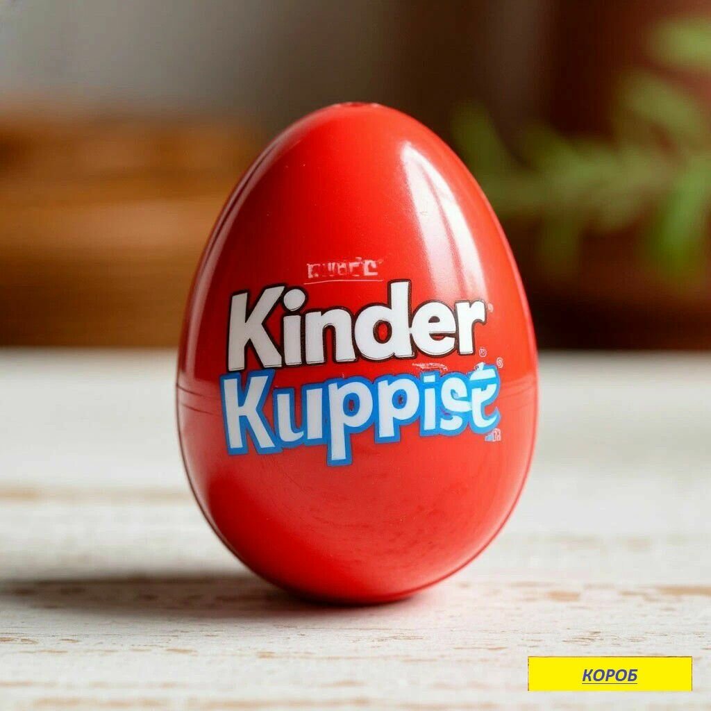 Яйцо с игрушкой Киндер сюрприз кран-машина 4 ШТ.