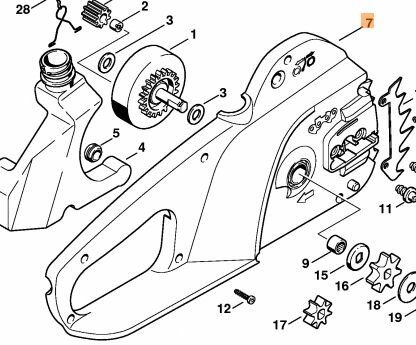 STIHL корпус рукоятки MSE140,160,180 оригинал