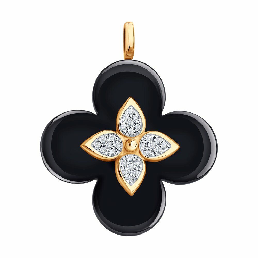 Подвеска, красное золото, 585 проба