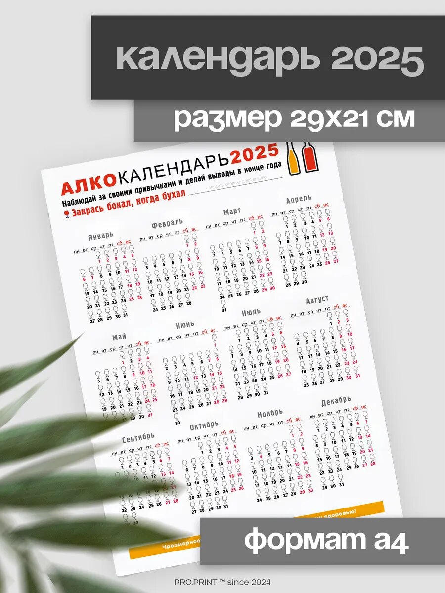 Календарь 2025 настенный алкокалендарь прикол