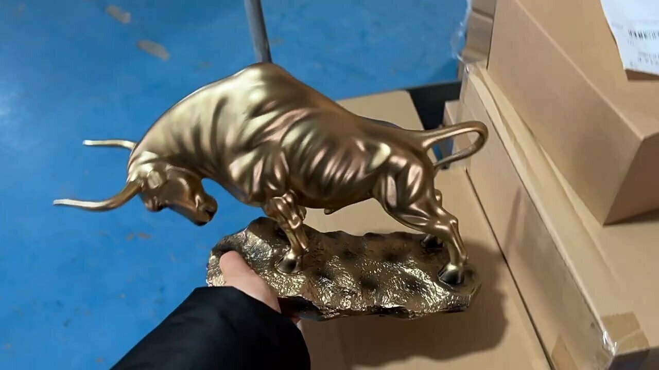 Статуэтка Золотой телец, символ богатства гипс, цвет золотистый, 37*12*20 см