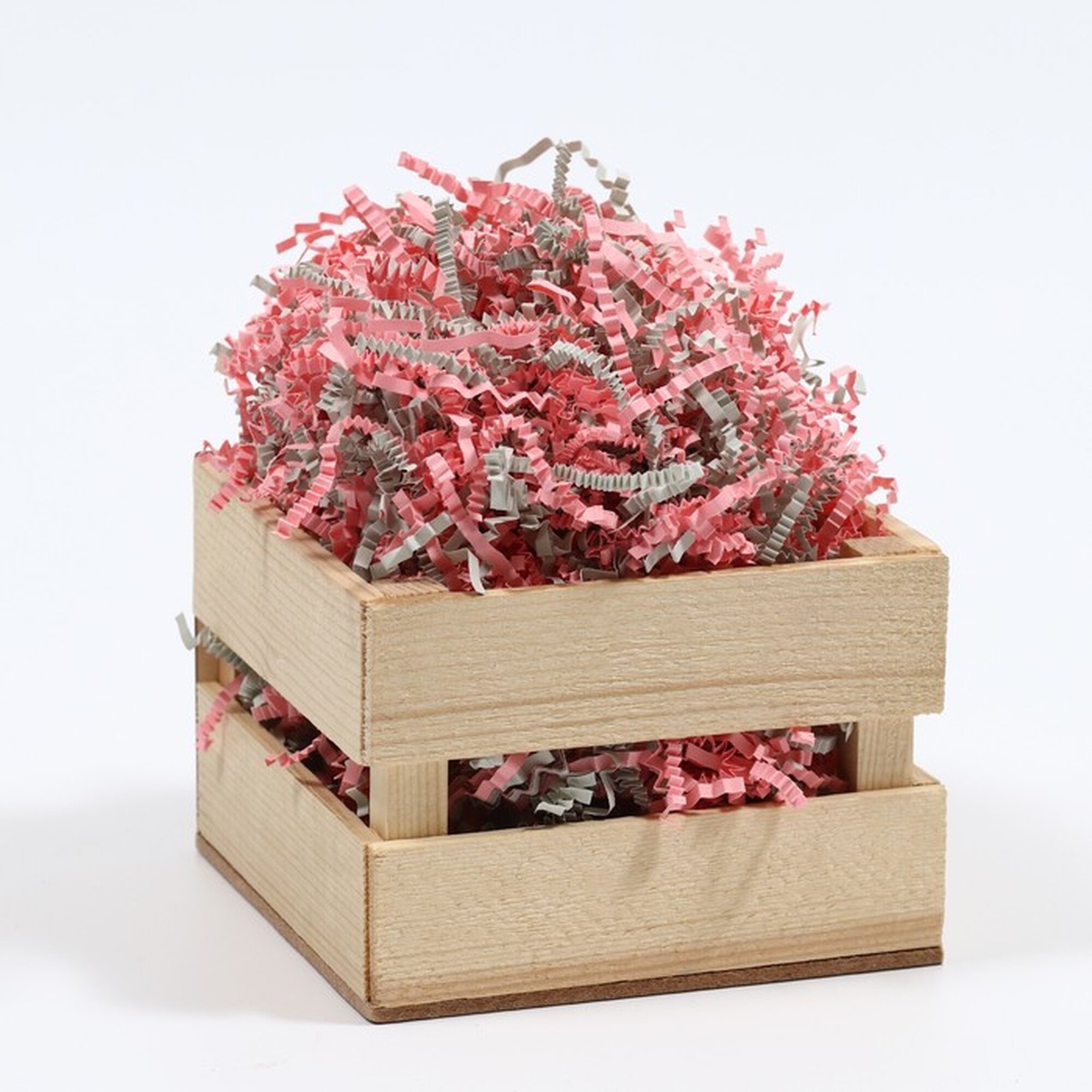 Бумажный наполнитель для упаковки подарка «Розовый туман», серый и розовый, 50 г