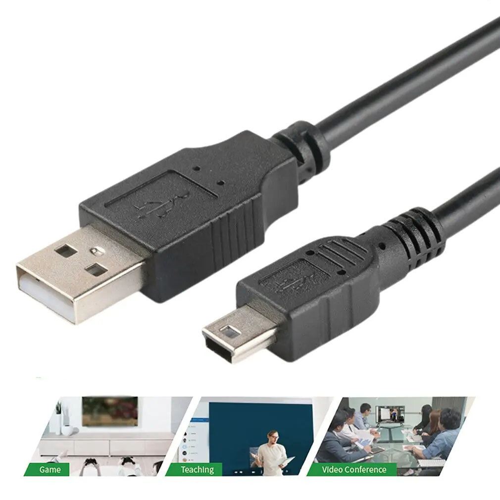 1M кабели передачи данных Mini USB 2.0 к USB T-port стандартный медный четырехжильный кабель тонкой работы с позолоченными разъемами