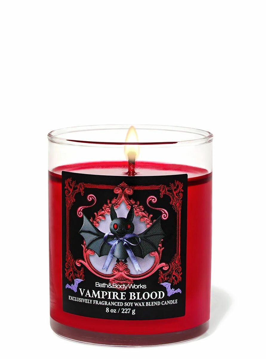 Bath And Body Works ароматическая свеча с 1 фитилем Vampire Blood (227грамм)
