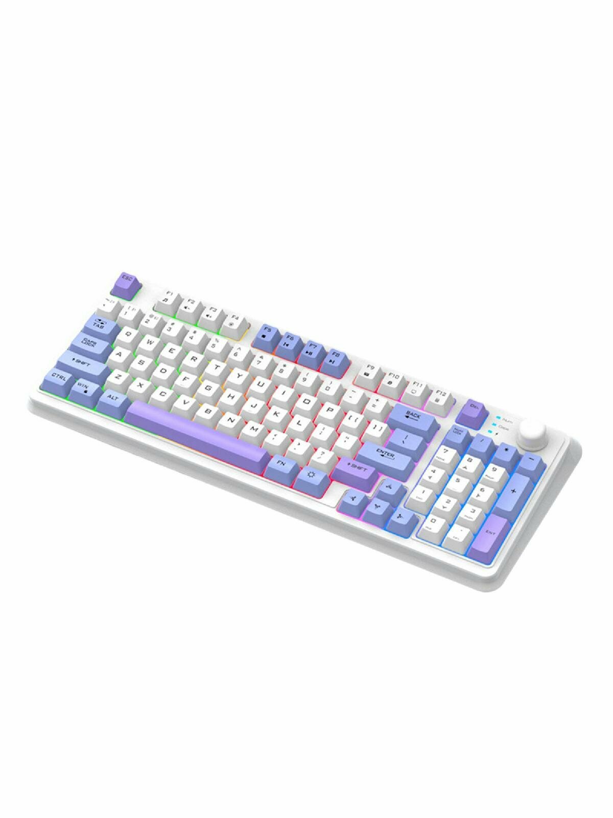 Bluetooth-compatible 2.4G Mechanical Feel Gaming Keyboard RGB Light Wireless Keyboard 94 Keys Keypad Gamer For Laptop