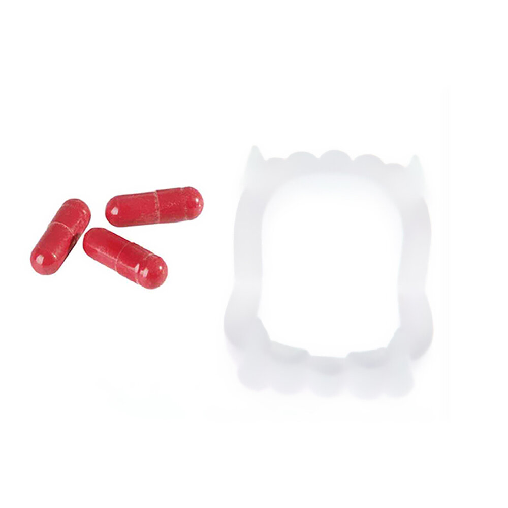 3Pcs/lot Капсулы подделки крови для шуток и злодеяний на Хэллоуин и День дурака, Красный, Вес упаковки: 5г / 0.17 унций (Три капсулы с кровью), 25г / 0.88 унций (Три капсулы с кровью + браслет), Размер упаковки: 80 * 60 * 25мм / 3.14 * 2.36 * 0.98 дюйма,