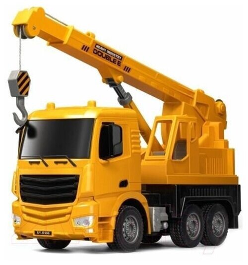 Подъемный кран на радиоуправлении Double E E586-003, 1:26, желтый, с пультом ДУ