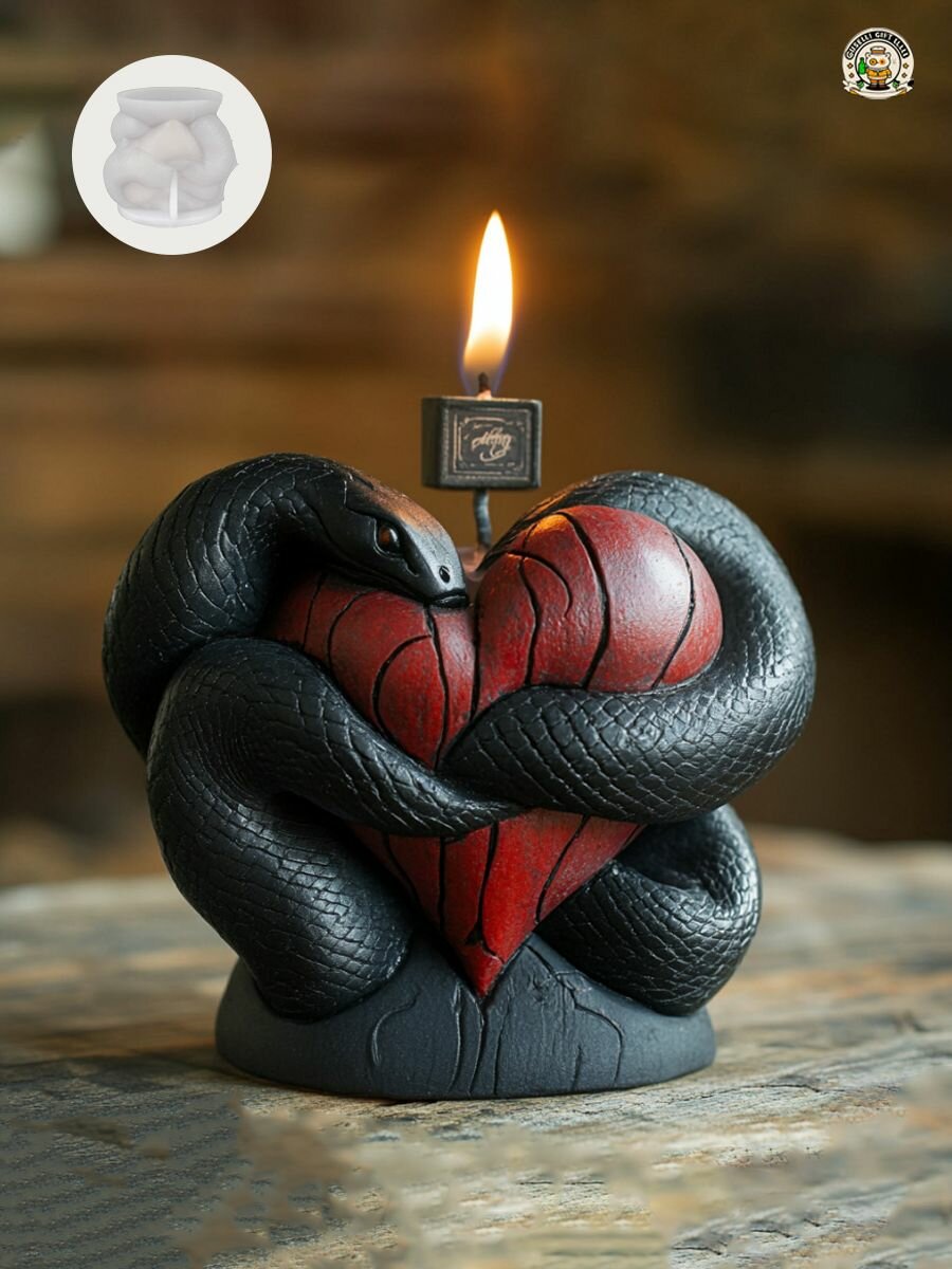 Силиконовая форма,"Змея", и может использоваться для изготовления Гипсовой, свеча, мыла и шоколада