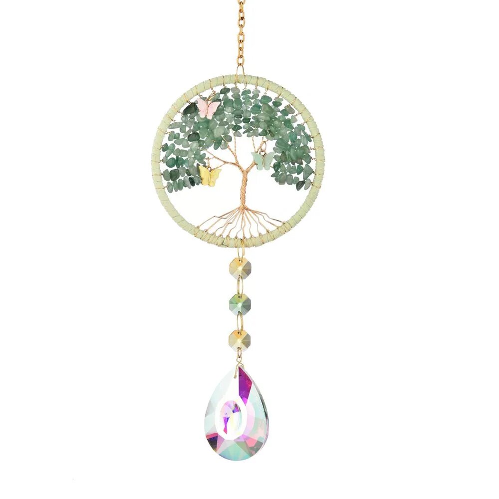 Натуральное хрустальное дерево жизни, ловец солнца, колокольчики
