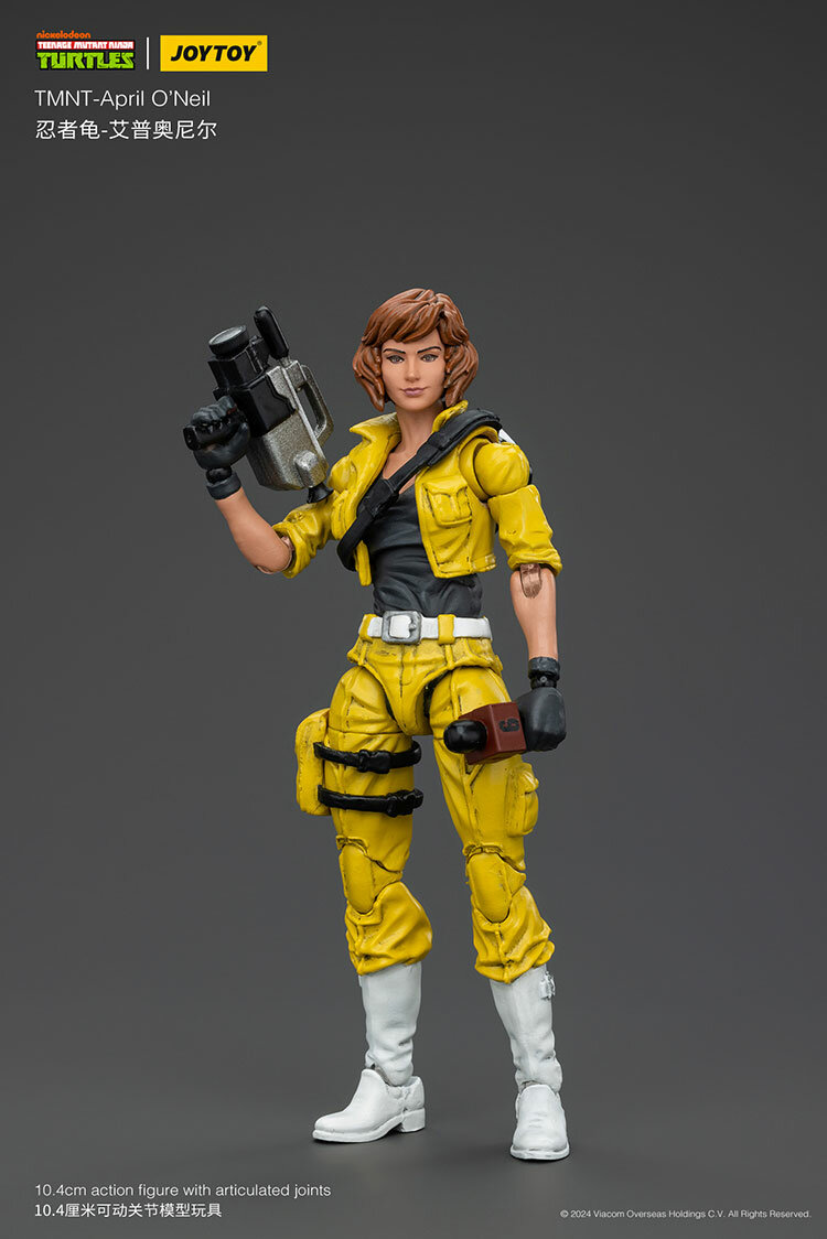 Фигурка JOYTOY "TMNT April O'Neil", цветная, интерактивная, подарочная упаковка, ПВХ, 10,4см.