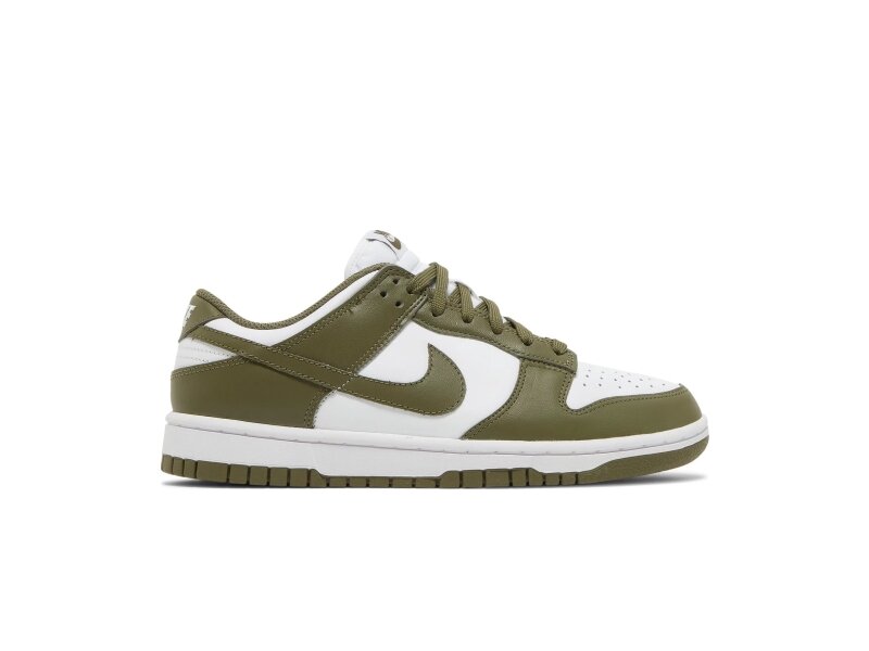 Кроссовки NIKE Dunk Low "Medium Olive", полнота G, размер 35 RU, Medium Olive/Medium Olive — фото 1