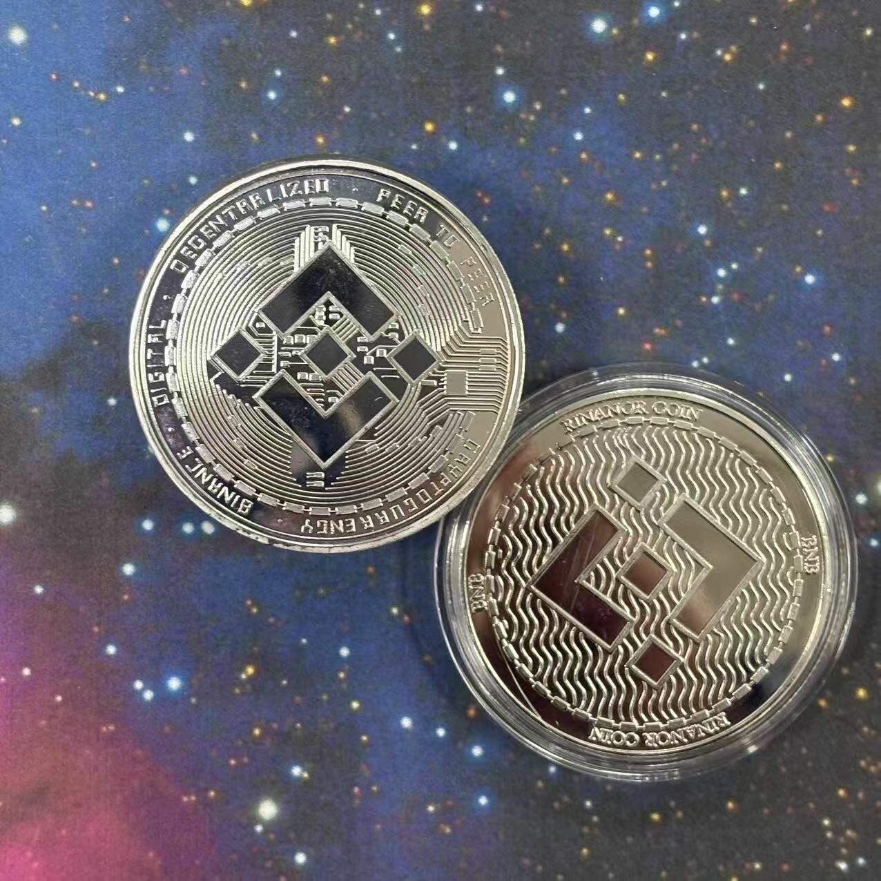2ШТ BNB Бинанс 1зол+1сереб Сувенирная монета — фото 1