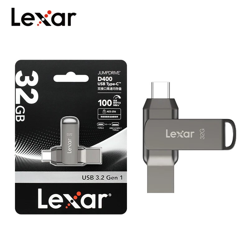 Lexar JumpDrive TYPE-C D400 зашифрованная флешка USB 3.1 128 ГБ
