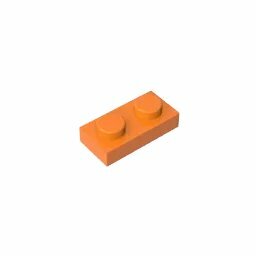 Gobricks GDS-502 пластиковые строительные блоки 1х2 Orange(021)