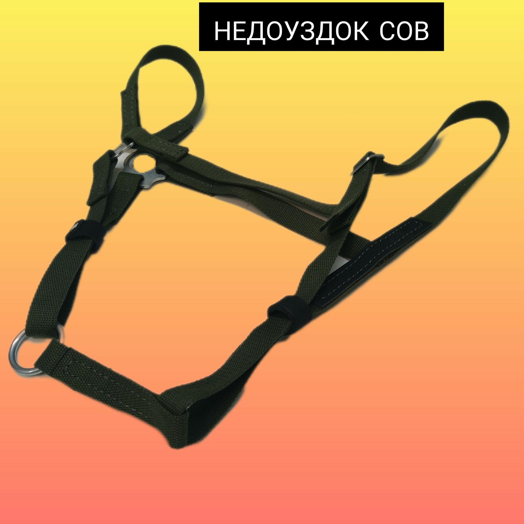 Недоуздок DER-SU, амуниция, для управления лошадью, зеленый, регулируемый, длина 20 см — фото 1