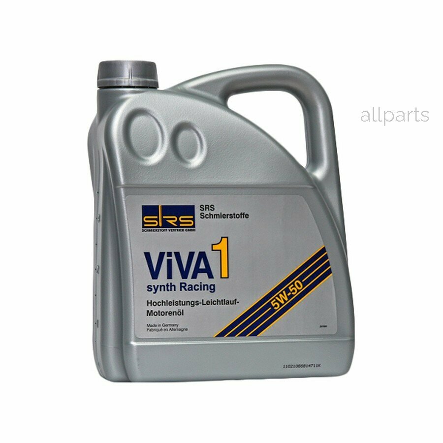 SRS 4033885000861 SRS Масло моторное VIVA 1 synth racing 5W-50 (4 л.)