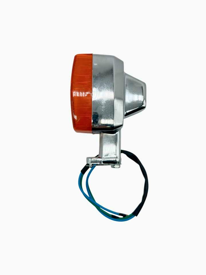 Поворотник универсальный на мотоцикл, мопед, скутер прямоугольный, хром