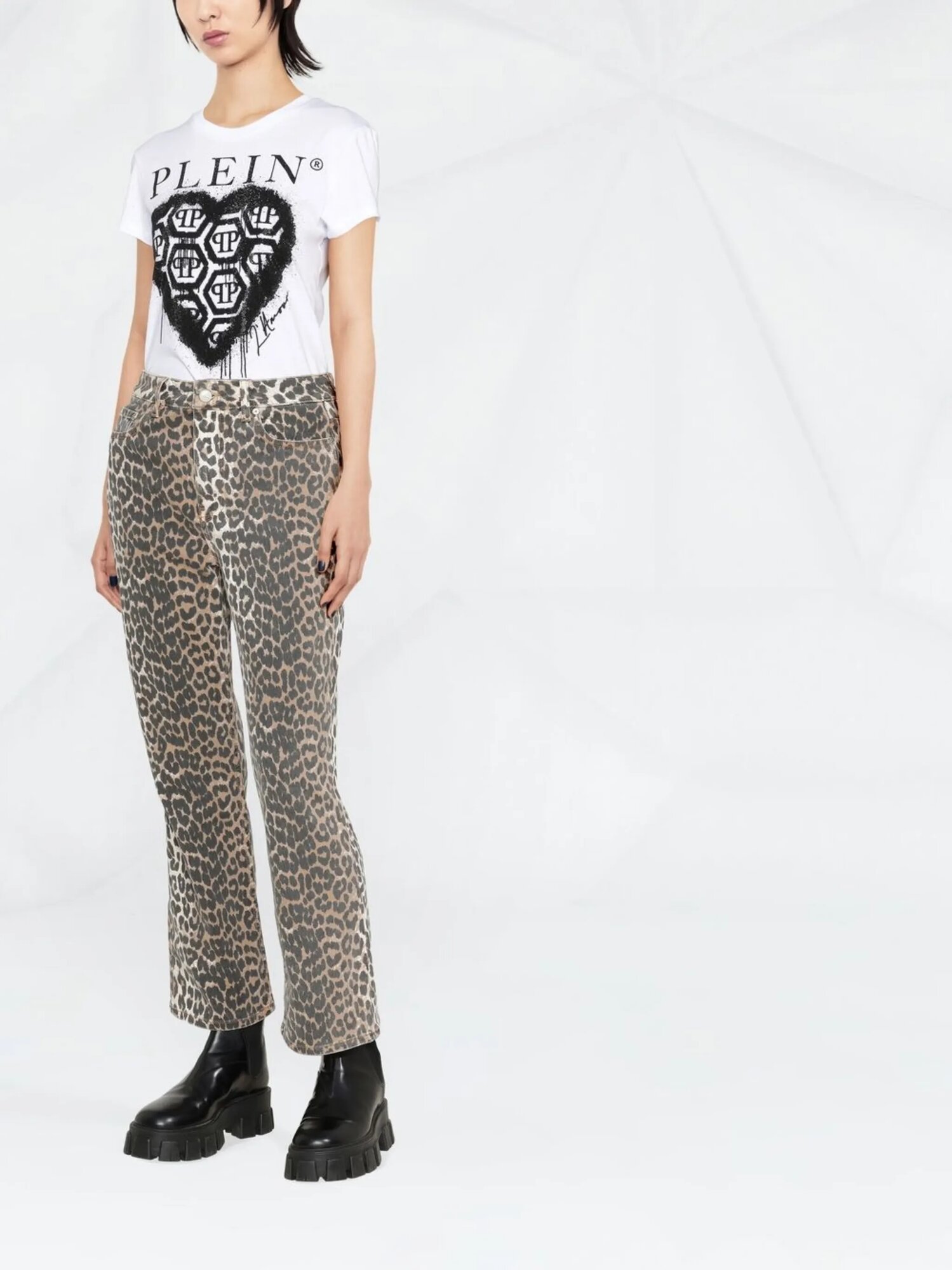 Футболка PHILIPP PLEIN, размер s (philipp plein - taglie standard), серебристый — фото 1