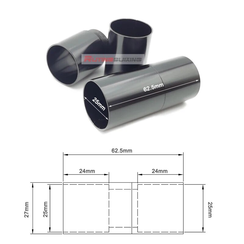 Соединитель трубы углеволокна 25mm RUYINGSUIXING