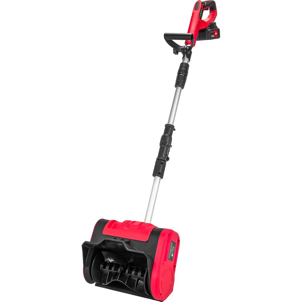 Rockforce Cнегоуборщик аккумуляторный с регулируемой телескопической стойкой 92-110см ширина уборки 26см, высота уборки 16см, max дальность выброса 5.5м, 101дБ, 2700 об/мин RF-HST280A(61689)