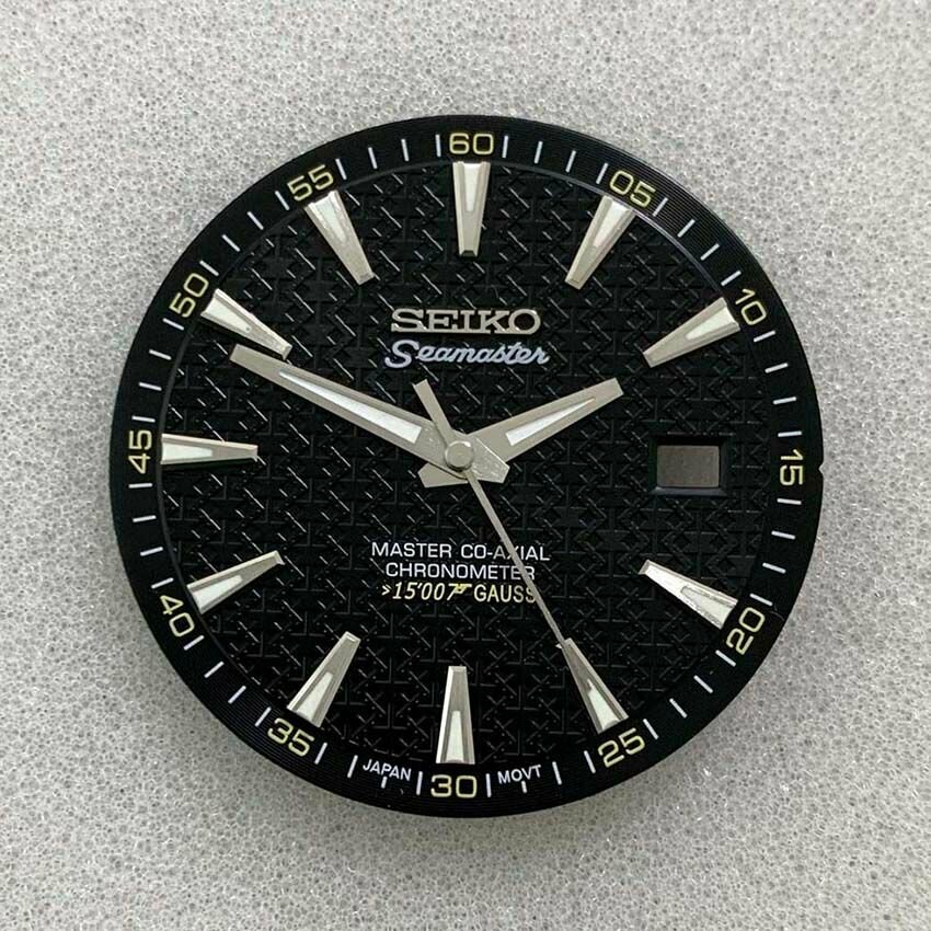 Циферблат часов диаметром 33,5 мм с зеленой подсветкой Подходит для 41-миллиметрового механизма NH35