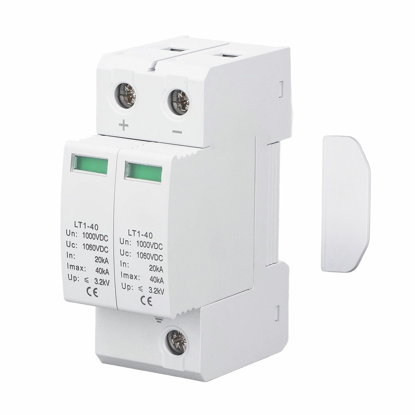 Устройство защиты от перенапряжения 2P, огнестойкое модульное фотоэлектрическое устройство защиты от перенапряжения для жилого офисного здания DC1000V