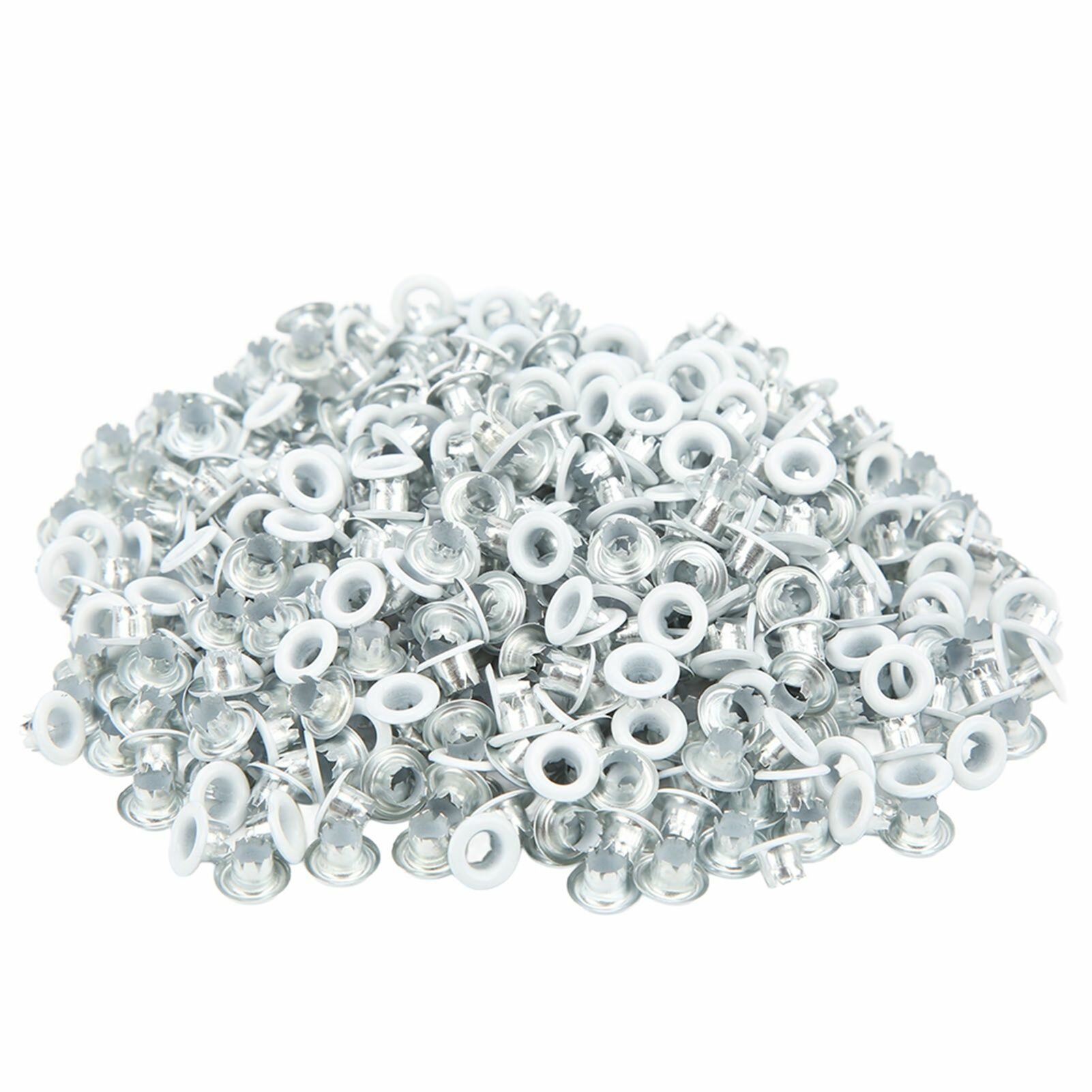 500 шт, цветные люверсы с круглыми краями, тонкая работа, хорошая прочность, металлические люверсы для обуви, одежда белого цвета