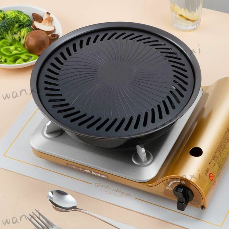 Оригинальная газовая горелка ZK-05 Iwatani для барбекю с гриль-панелью для кемпинга, бездымная, корейская антипригарная панель для мяса