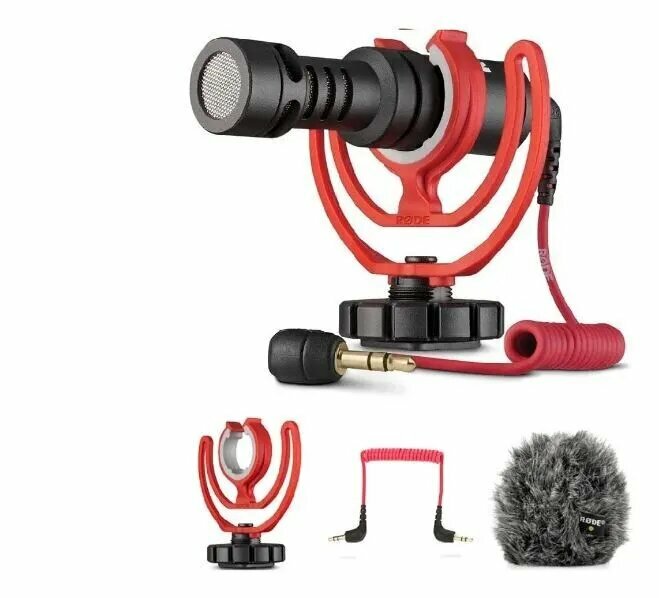 Микрофон RODE VideoMicro, легкий, кардиоидный, конденсаторный, черный